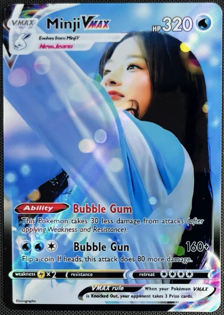 NEWJEANS MINJI VMAX Custom Pokemon Card K-pop Poca Photocard £15.15 ...