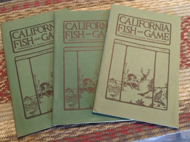 VINTAGE BOOKLET LOT California Fish and Game Wildlife Education ...