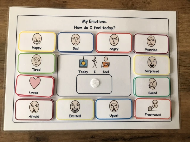 MY EMOTIONS- HOW I Feel Chart for SEN/Visual Learners/Autism/ADHD/ADD ...