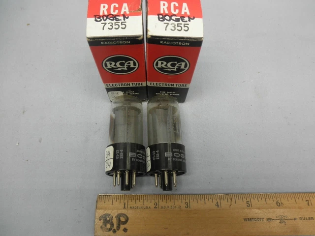 7355- PAIR OF BOGEN 7355 Audio Tubes-TV-7 Tested NR RADIOORPHANAGE $22. ...