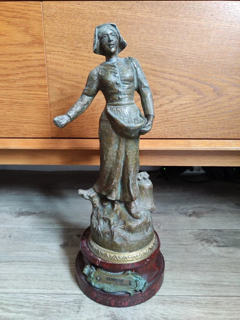 STATUE EN RÉGULE SEMEUSE par Ruchot EUR 20,00 - PicClick FR
