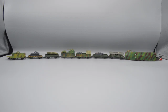 PANZERZUG DEUTSCHE WEHRMACHT-PANZERLOK Br.65 + 7 Wagons Spur N (Nr.95 ...