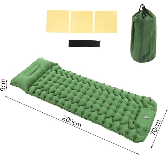 SELF INFLATING MATTRESS Sleeping Mat Air Bed Joinable Single Camping ...