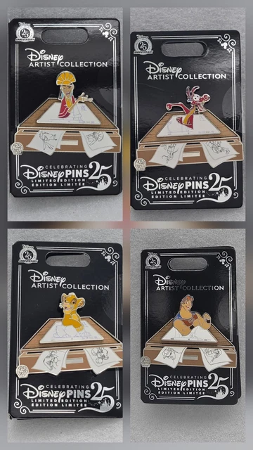 DISNEY PARKS 2025 Artist Collection Jason Peltz Set Of 4 Pins £71.06 ...