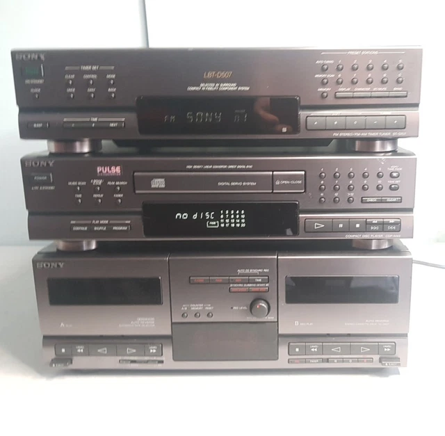 SONY TC D607 Tape Deck, ST-D707 AM FM Tuner, CDP-M43 cd Player Fully ...