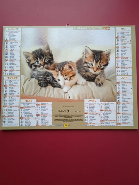 CALENDRIER DE LA poste Almanach 2024 EUR 3,00 - PicClick FR