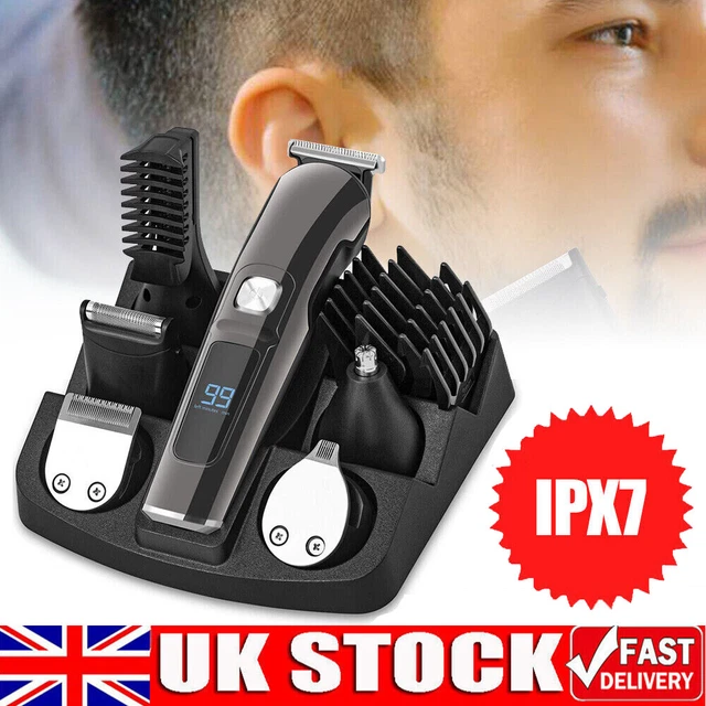 RECHARGEABLE CORDLESS BODY Hair Beard Clipper Trimmer Shaver Grooming ...