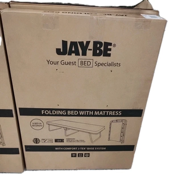 JAY-BE FOLDING BED With mattress With Comfort J-Tex Base System Guest ...