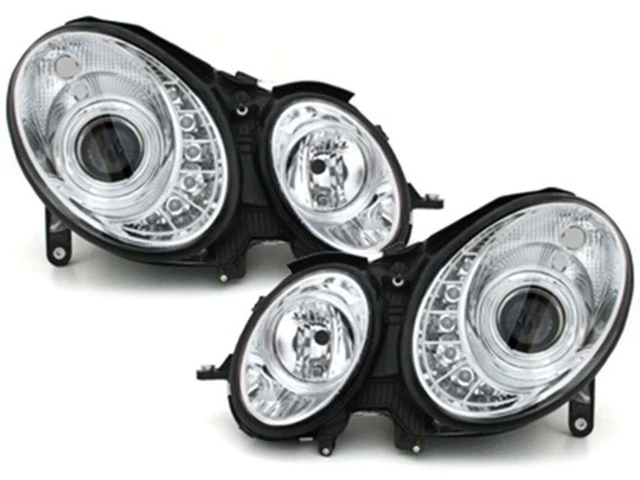 ŽAROMETI LED DRL Poglej per Mercedes W211 E-RAZRED 02-06 Dnevni krom ...