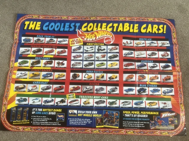 MATTEL HOT WHEELS Poster Rare Vintage £10.00 - PicClick UK