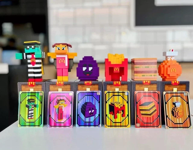 MCDONALDS A MINECRAFT Movie Meal Toys With In Game DLC Codes Complete ...