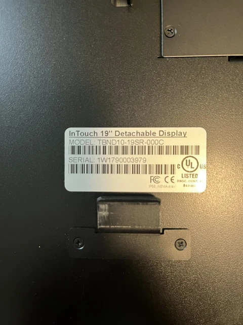 SCHNEIDER ELECTRIC WONDERWARE TSND2U-19SR-TN1C InTouch Panel PC Windows ...