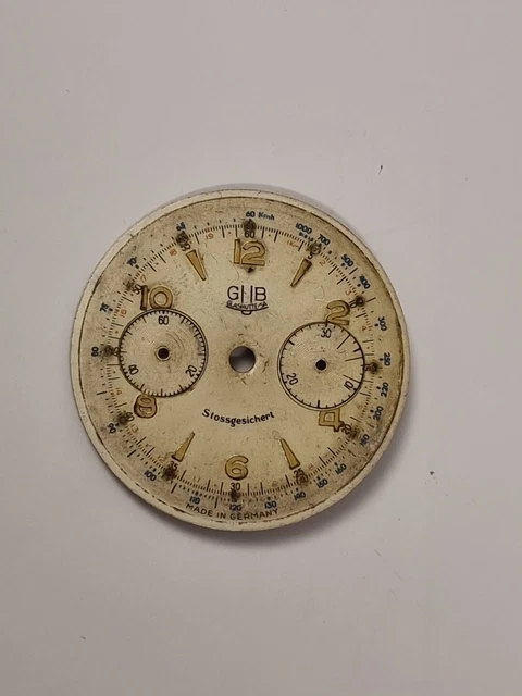 GUB GLASHÜTTE CAL. 64 Chronograph originale Zifferblatt D. 31,8 mm EUR ...