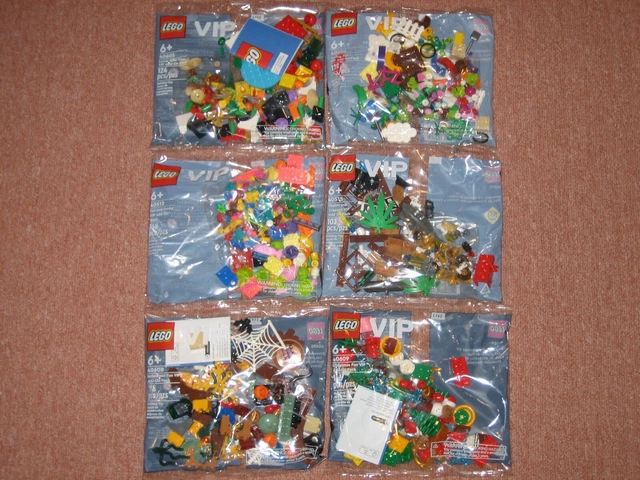 LOT OF 6 Lego VIP Add-On Packs 40512 40515 40605 40606 40608 40609 ...