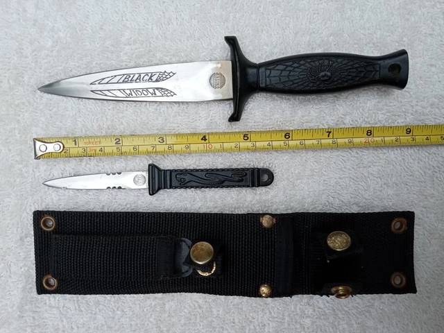 VTG. UNITED CUTLERY UC204/UC46 Black Widow Boot Knife Dagger Set ...