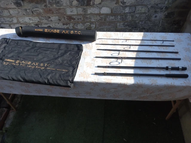SHIMANO EXAGE AX STC 12' 2.75lb TC, 6pce carp travel rod with bag ...