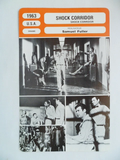 CARTE FICHE CINEMA 1963 SHOCK CORRIDOR Peter Breck Constance Towers ...