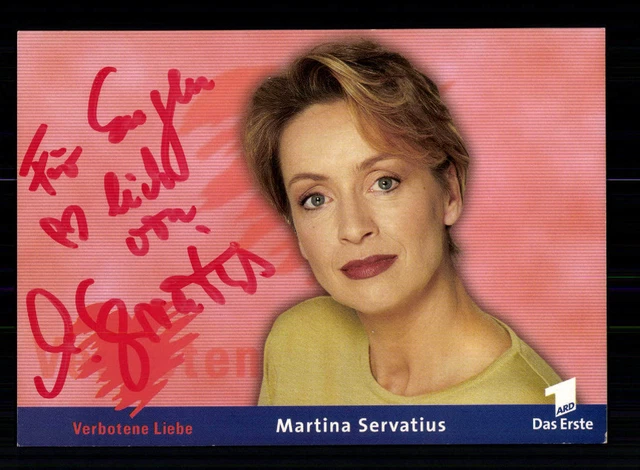 MARTINA SERVATIUS VERBOTENE Liebe Autogrammkarte Original Signiert # BC ...