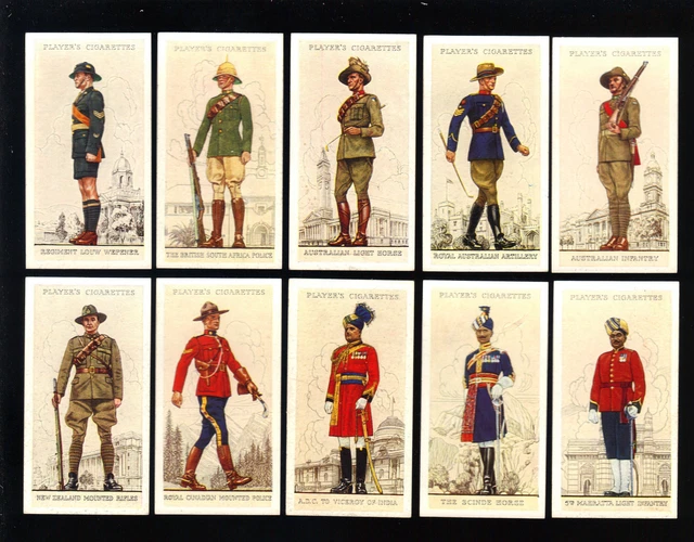 CIGARETTE CARDS. PLAYER Tobacco. Military Uniforms of The B.E. (Set of ...