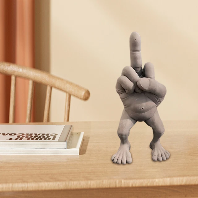 MIDDLE FINGER FIGURE with Legs Middle Finger Ornament Desk Decoration ...