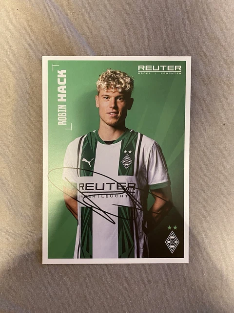 AUTOGRAMMKARTE ROBIN HACK Borussia Mönchengladbach 24/25 drucksigniert ...
