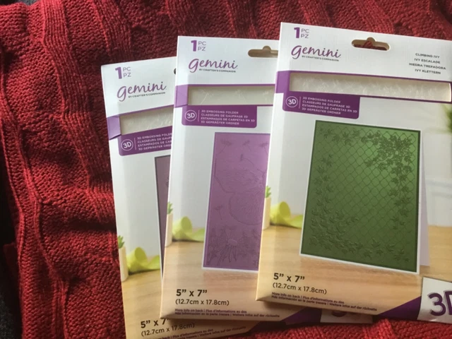GEMINI 5”X 7” - 3D Embossing Folders & Stencil - Crafters Companion - NEW £8.72 - PicClick UK