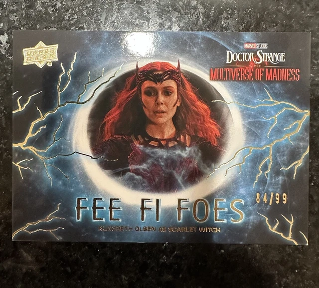 2024 UD MARVEL Studios Series 2 Fee Fi Foes /99 Elizabeth Olsen Scarlet ...