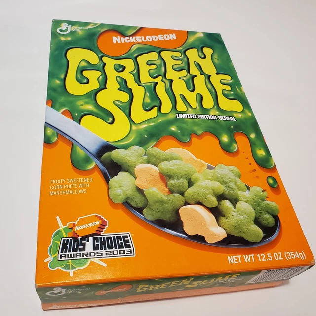 NICKELODEON GREEN SLIME Cereal Box General Mills Limited Run 2003 TV ...