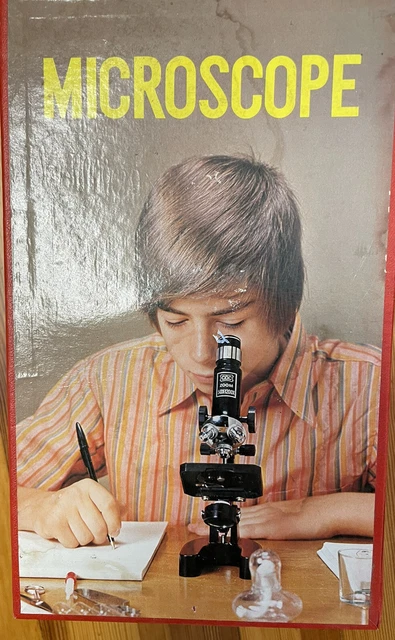 VINTAGE PERFECT MODEL 801 Turret Microscope In Original Box Working ...