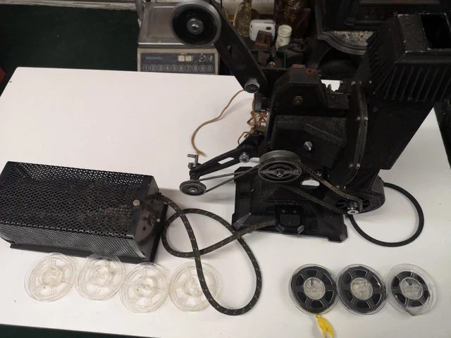 VINTAGE PATHESCOPE PROJECTOR Untested With TRANSFORMER PLUS 2 Films 9 ...