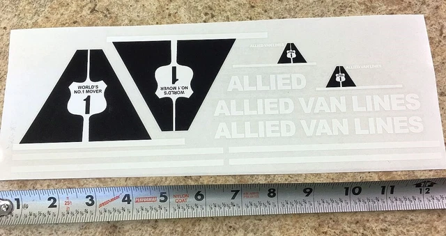 MINI TONKA ALLIED Van Lines Private Label Semi Truck Sticker Set TK-234 ...
