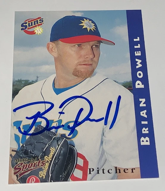 CARTE BRIAN POWELL SIGNÉE 1998 Jacksonville Suns Detroit Tigers Astros ...