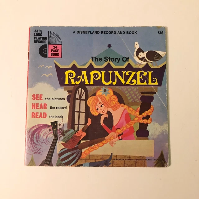 VINTAGE 1970 DISNEY The Story of Rapunzel Book Only No Record $14.74 ...