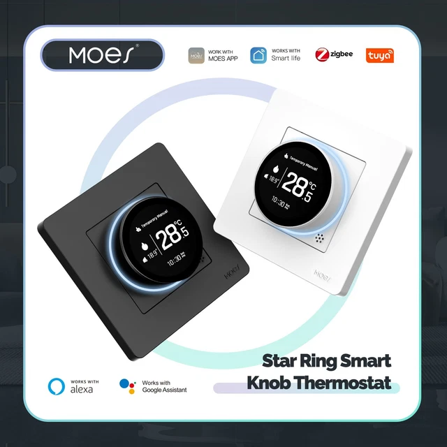 CUSTOMIZABLE DISPLAY SMART Knob Thermostat for Home Temperature Control ...