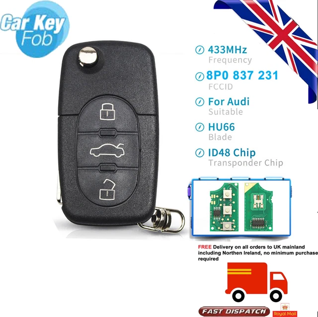 AUDI A3 8P0837231 Original Platte Mit Blade Ungeschliffener 434MHz 8P0 ...