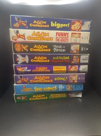 ALVIN AND THE Chipmunks - VHS Lot . Bigger , Kong , Trick Or Treason 8 ...
