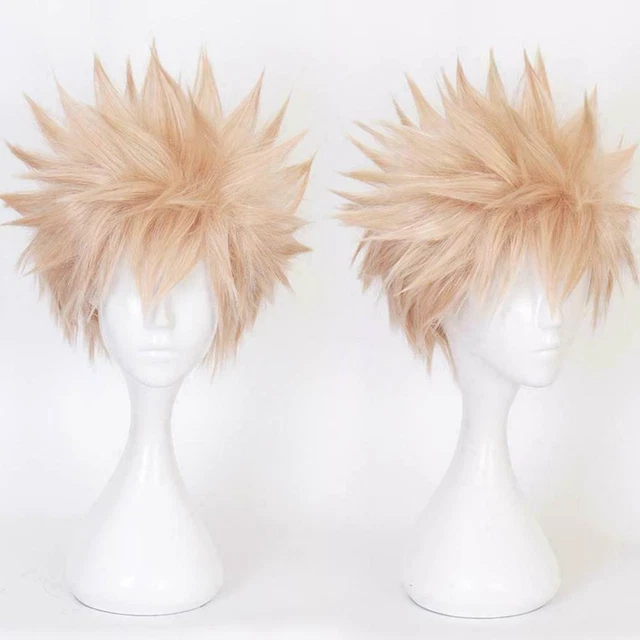 COSPLAY BAKUGOU KATSUKI Short Wig My Hero Academia Blonde 2022 Hero &β ...