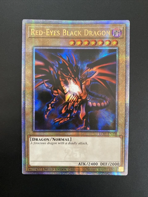 YU GI OH Red Eyes Black Dragon Lc01-en006 Eng Secret Rare Quarter ...