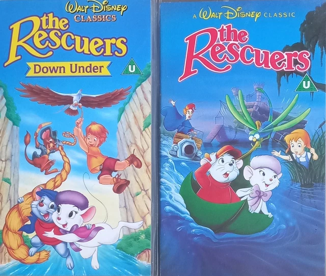 THE RESCUERS & The Rescuers Down Under 2 VHS Video Tapes £9.99 ...
