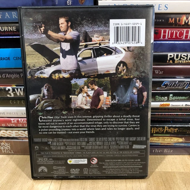 CARRIERS DVD THRILLER Starring Chris Pine Lou Taylor Pucci Piper Perabo ...