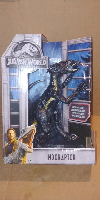 JURASSIC WORLD FALLEN Kingdom Super Posable INDORAPTOR Mattel 10 ...