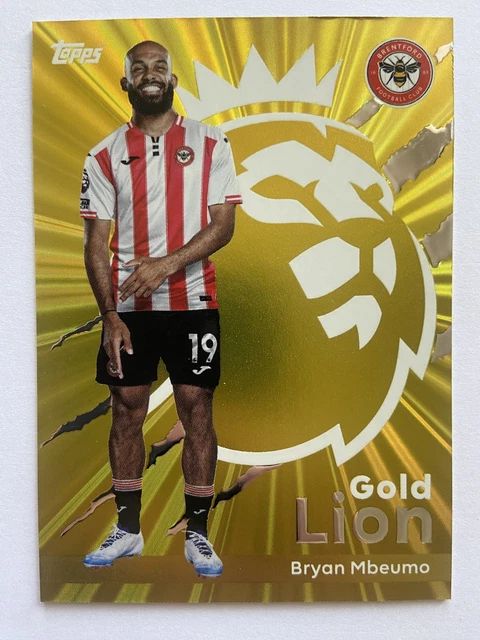 TOPPS PREMIER LEAGUE 2026 Bryan Mbeumo Gold Lion raro inserto Brentford ...
