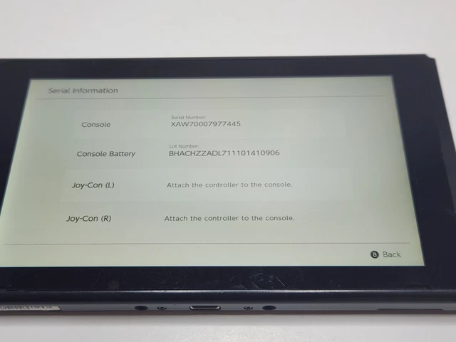 NINTENDO SWITCH LOW Serial Number V1 Launch Model 2017 *Fast Shipping ...