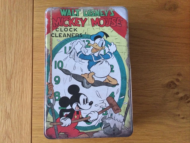 MICKEY MOUSE COMIC Tin Series CLOCK CLEANERS With Hinged Lid EUR 5,28 ...