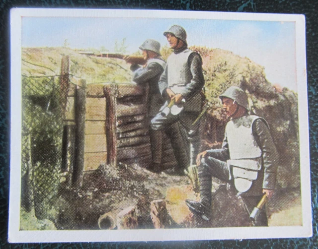 GERMAN CIGARETTE CARD Post Ww1 military pictures Infantry watching £2. ...