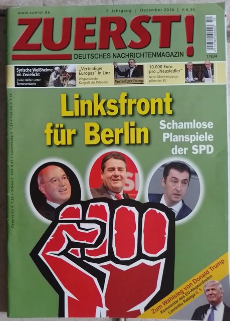 ZUERST DEUTSCHES NACHRICHTENMAGAZIN, PEGIDA, AFD, Waffen SS , Dez. 2016 ...