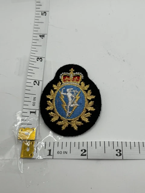CANADIAN FORCES CAP badge Signals Branch officers gold mylar $12.25 ...