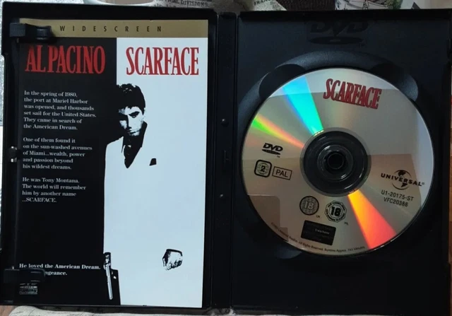 SCARFACE 1983 AL Pacino Michelle Pfeiffer Cert 18 Wide-screen Uncut ...
