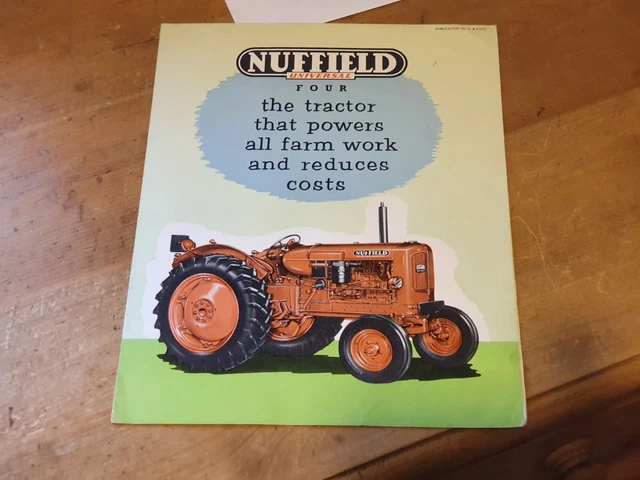 NUFFIELD UNIVERSAL FOUR model original tractor sales brochure from 1957 ...