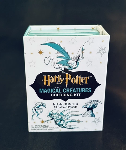 HARRY POTTER MAGICAL Creatures Coloring Kit Pencils 30 Illustrated ...